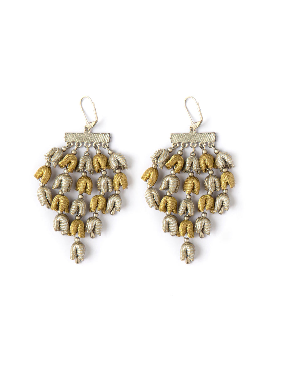 Kinkini Gold Silver Earrings – Pure Ghee Designs