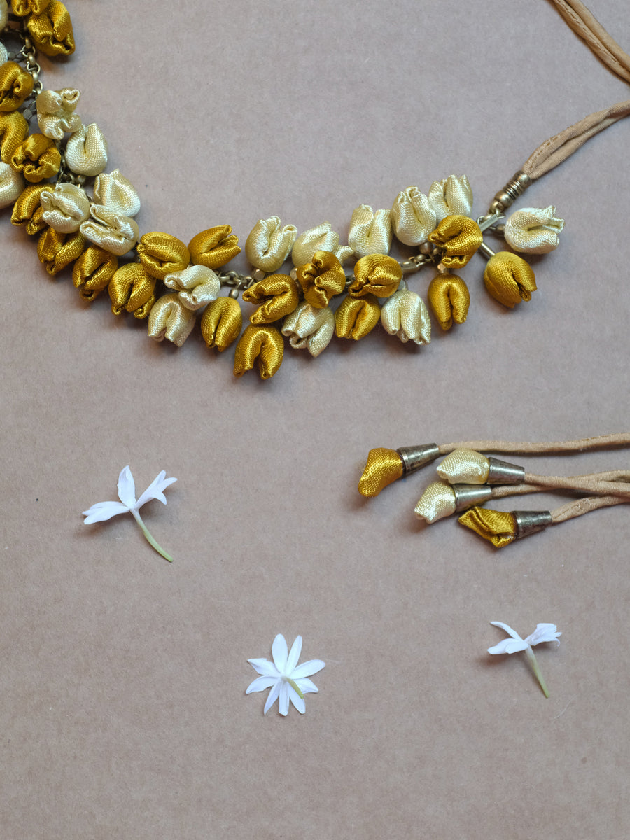 Dark Gold Mashru Chain Mala – Pure Ghee Designs