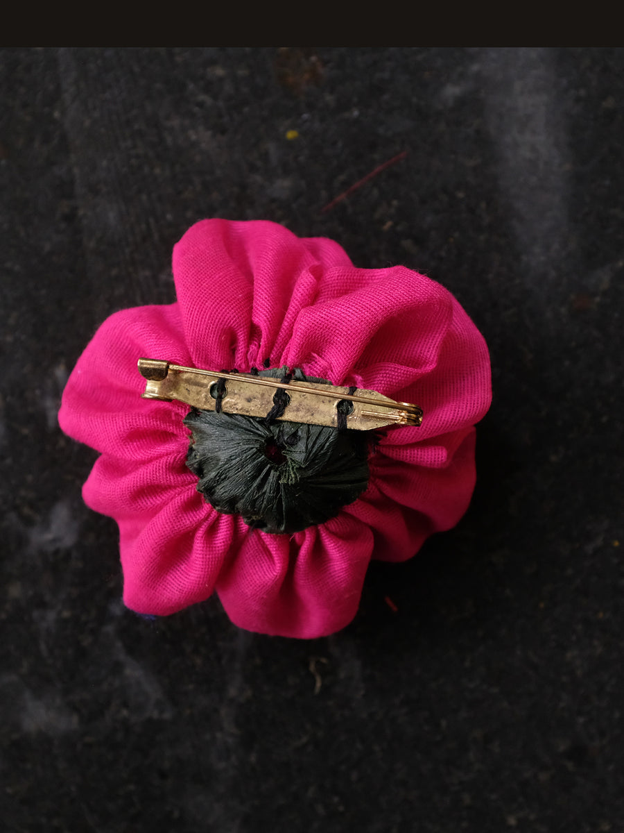Pink Gulab brooch – Pure Ghee Designs