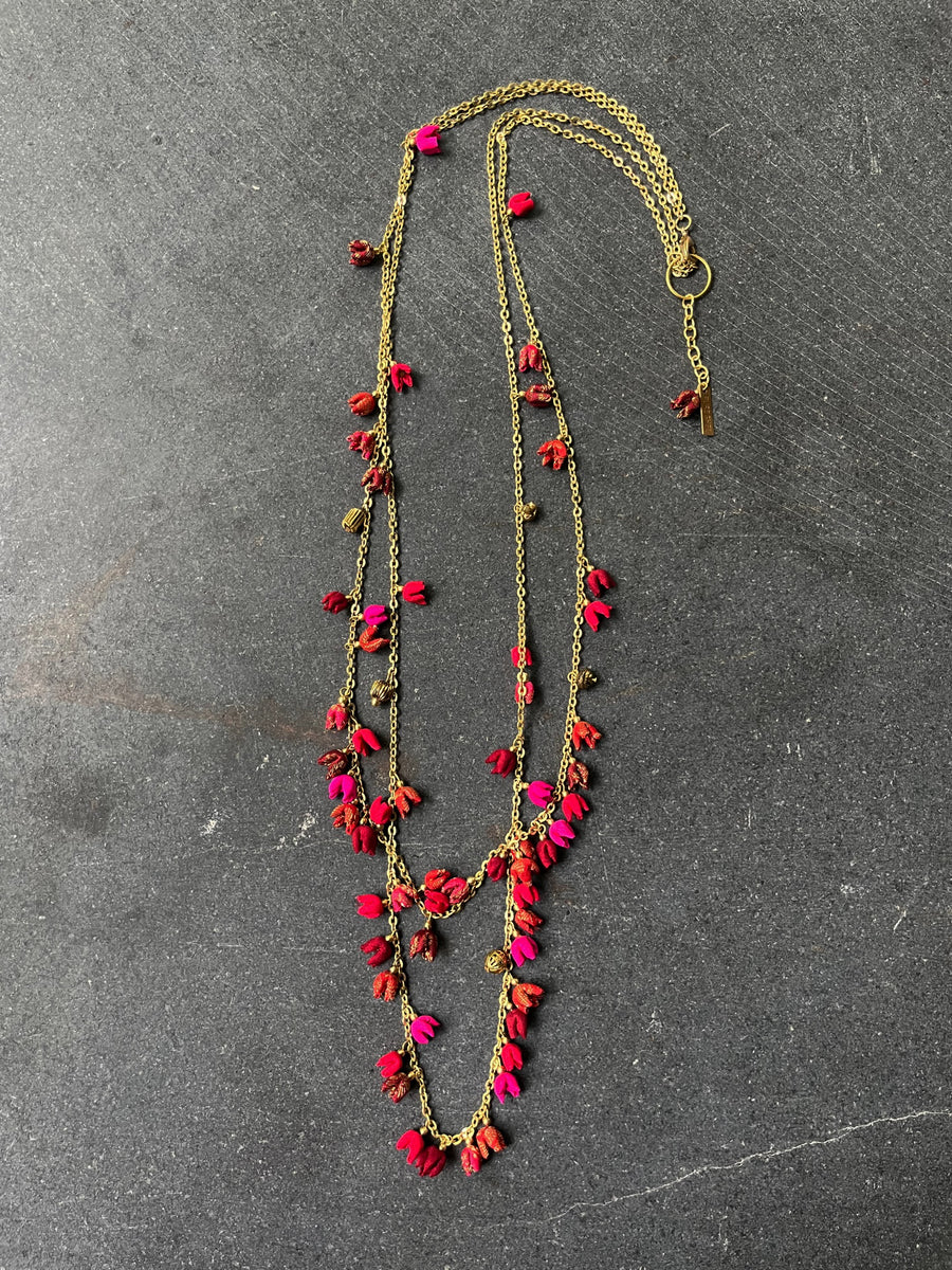 Kinkini Red Multi Necklace – Pure Ghee Designs
