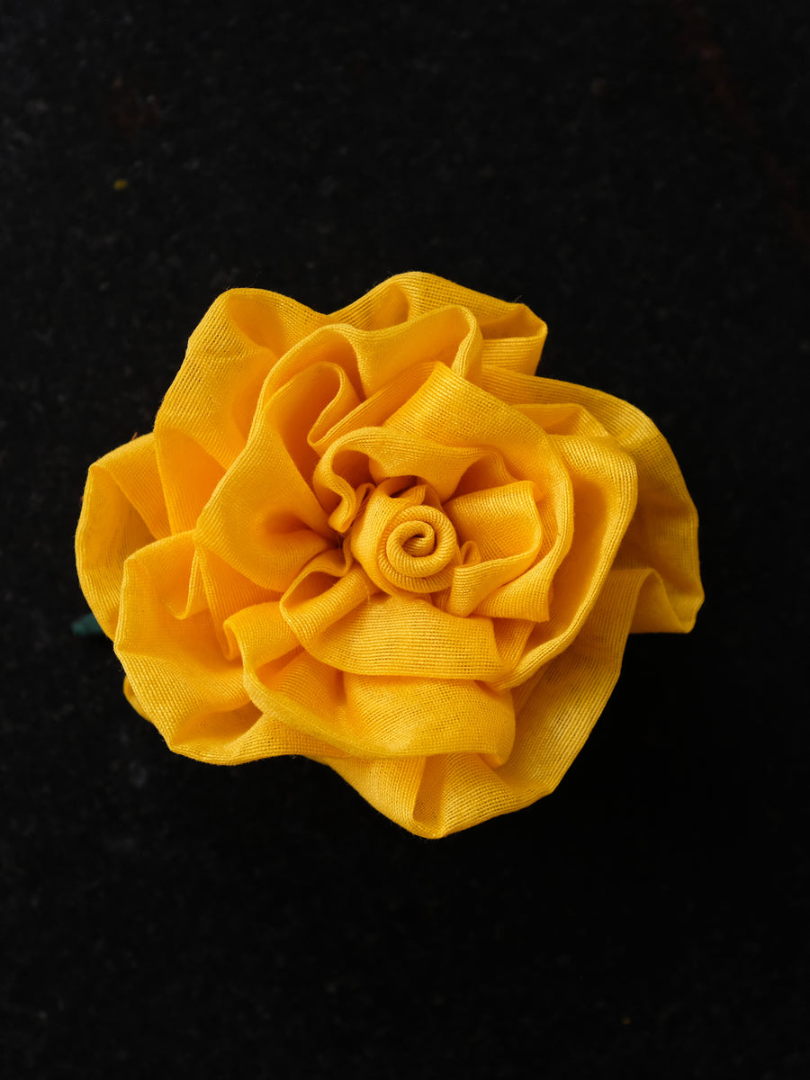 Yellow Gulab hair clip – Pure Ghee Designs